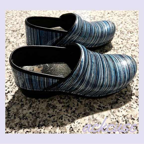 Dansko | Shoes | Dansko Professional Blue Water Patent Clogs | Poshmark